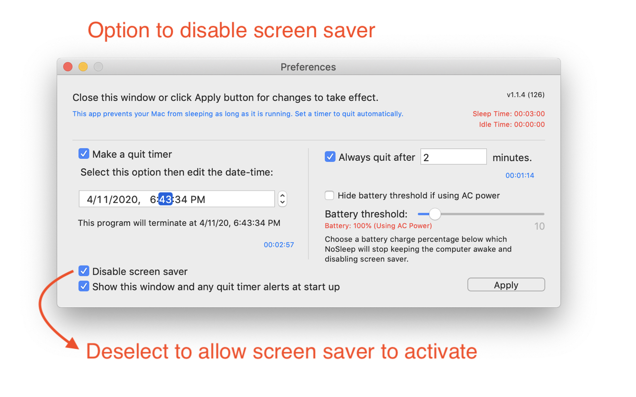 NoSleep | Keeps your Mac awake